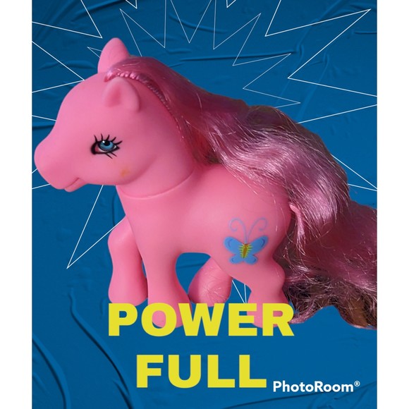 Unknown | Toys | Vintage My Little Pony Pink Hair Blue Butterfly ...